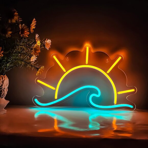 Accents | New Sunset Wave Neon Sign Led Wall Decor For Bedroom And ...
